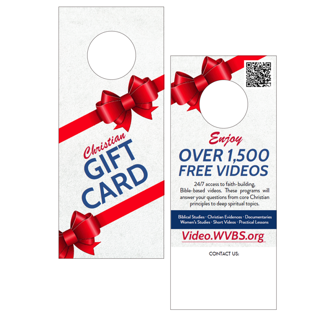Door Hanger: Christian Gift Card | WVBS Store