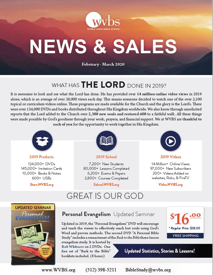 Newsletter | WVBS Store